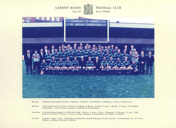Cardiff RFC Season Review 1993 – 1994 – CARDIFF RFC